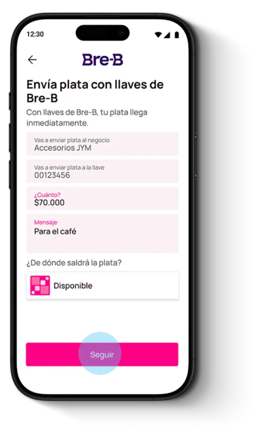 Bre‑B en Nequi: transfiere y recibe plata al instante